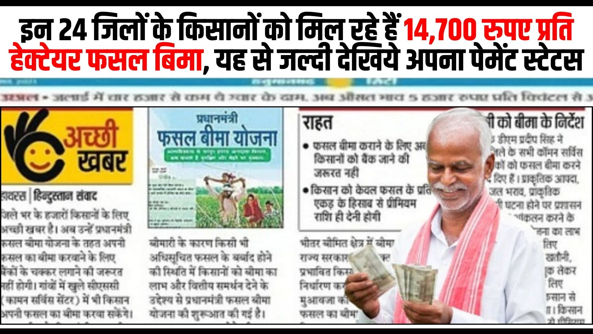 Fasal Bima Payment List इन 24 जिलों के किसानों को मिल रहे हैं 14,700 ...